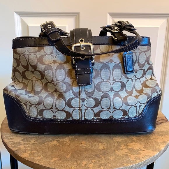 Coach | Bags | Coach Hampton Signature Brown Handbag E894 | Poshmark